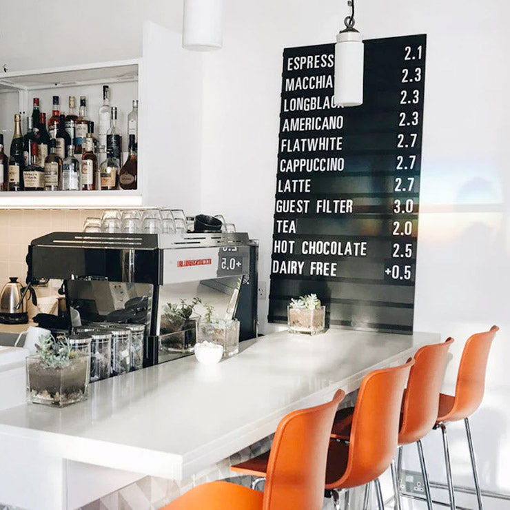 Black Café Letter Menu Board – 'The Goods' Signs London